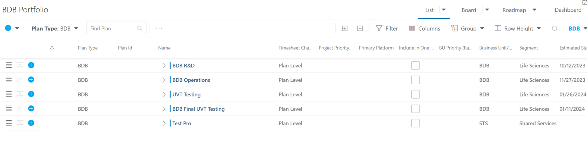 My Portfolio Header Menus and Icons – OnePlan Support provided by PPM Works