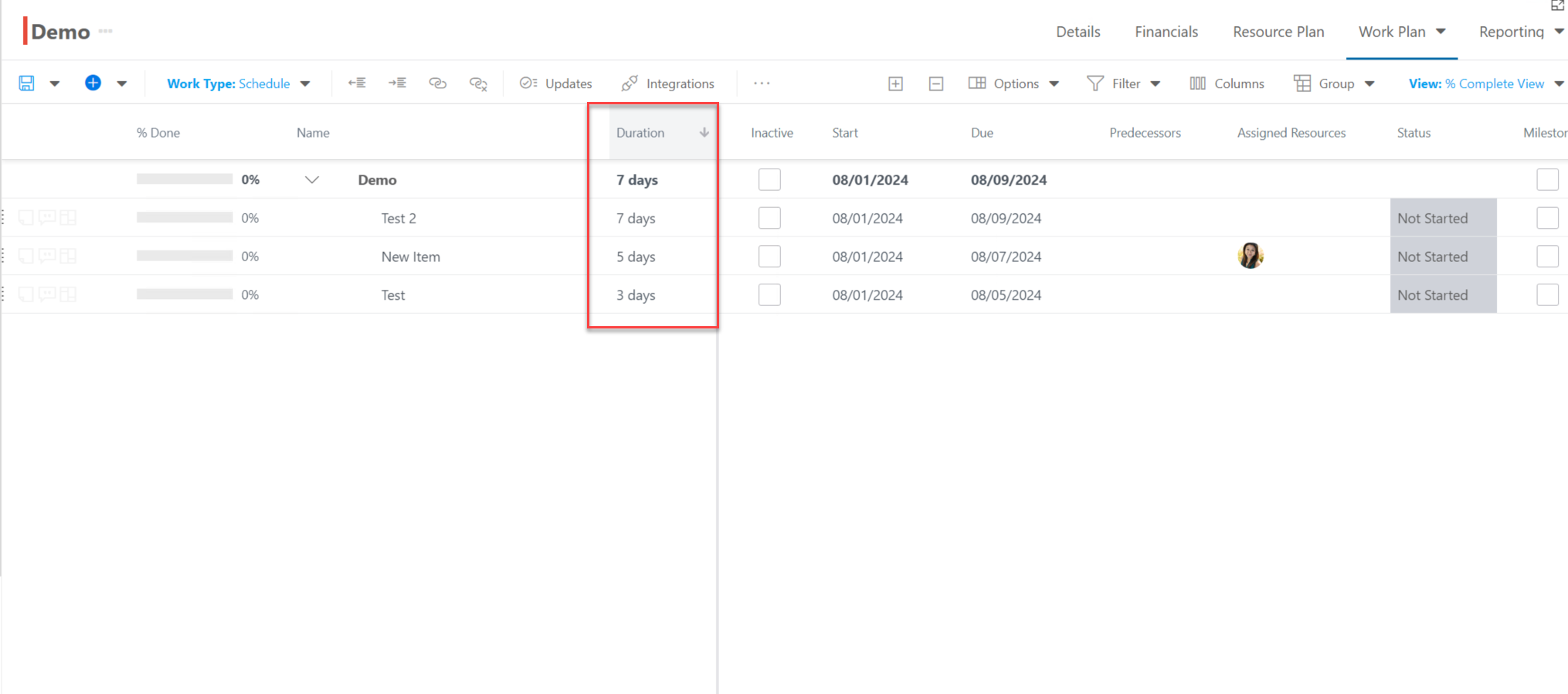 Modify and Save Views in the Work Plan List – OnePlan Support provided ...